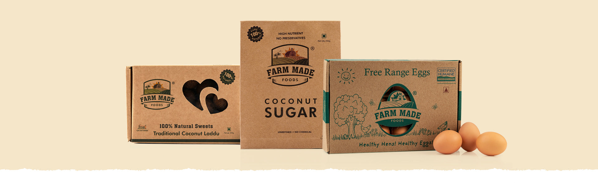 Farm Made Foods - Free Range Eggs, Coconut Candy, Ladoo & Sugar