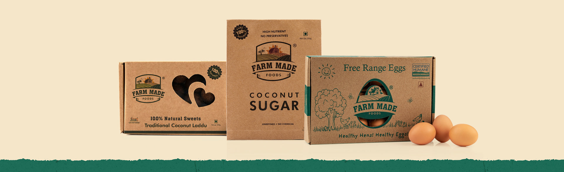 Farm Made Foods - Free Range Eggs, Coconut Candy, Ladoo & Sugar